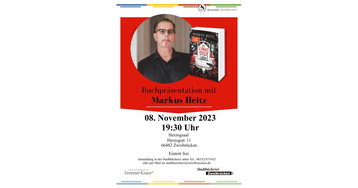 Lesung mit Markus Heitz | Internetauftritt der Stadt Zweibrücken